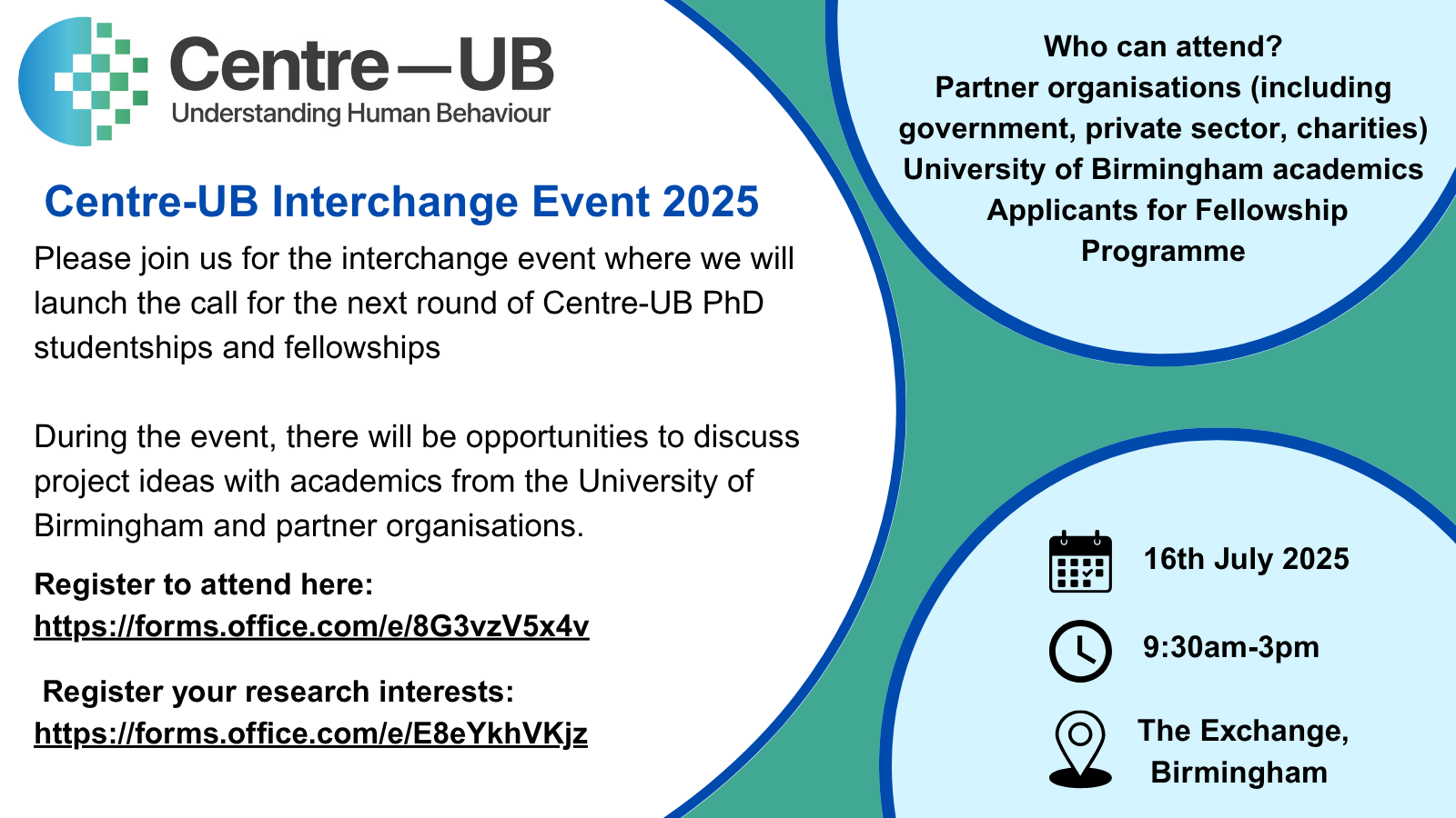Centre-UB 2025 Interchange Event - Centre-UB